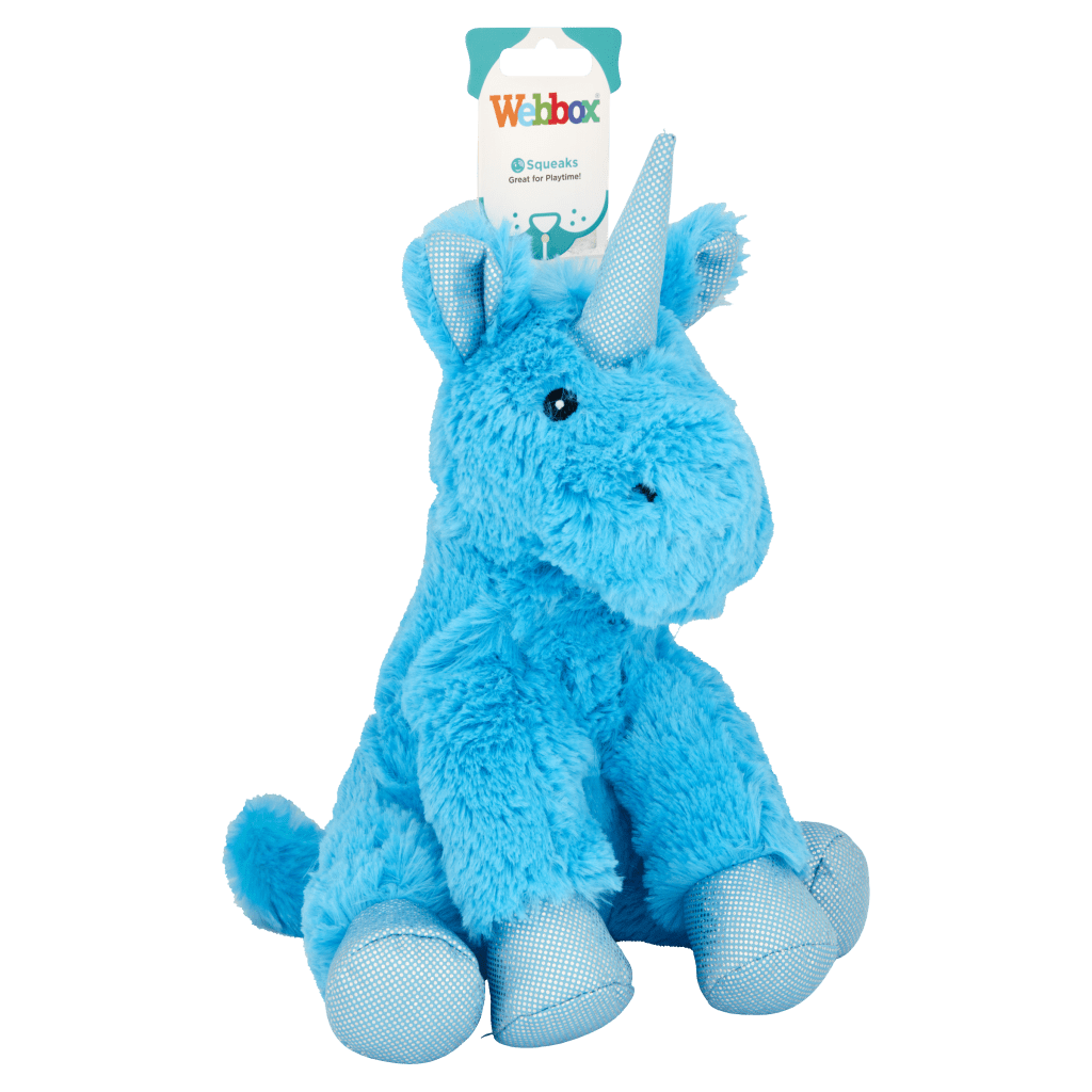 Webbox Plush Unicorn Blue - Webbox