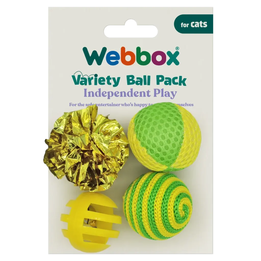Variety Ball Pack Cat Toy for Independent & Solo Play | Webbox